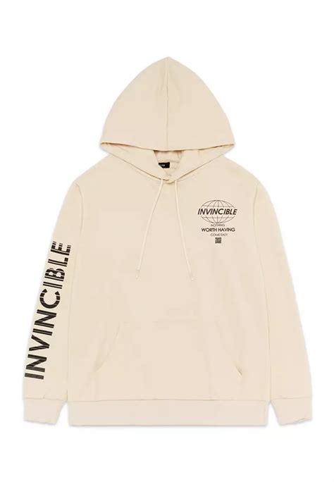 Buy Drum Drum Invincible Hoodie Off White Online Zalora Malaysia