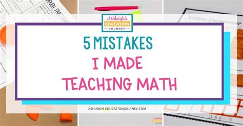 Mistakes I Made Teaching Math Ashleigh S Education Journey
