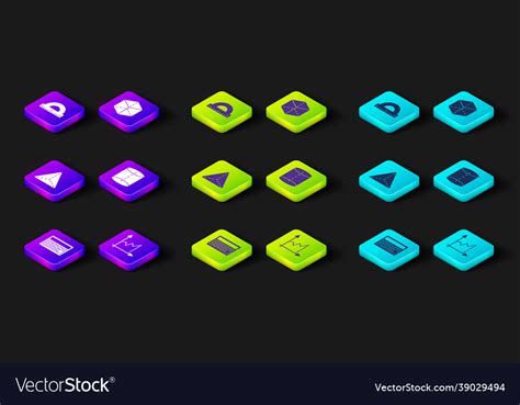 Set Calculator Graph Schedule Chart Diagram Vector Image