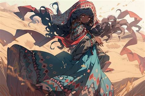 砂漠の少女插画师あおaiイラスト的ai绘图插画图片 Bobopic