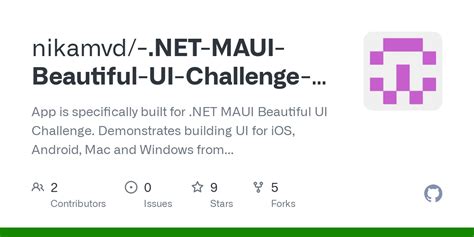Github Nikamvd Net Maui Beautiful Ui Challenge Playerprofileapp App Is Specifically Built
