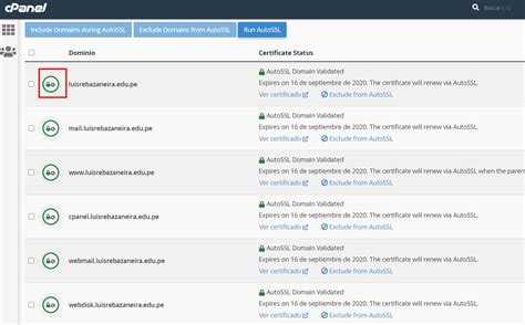 Cómo activar el SSL y HTTPS gratuito desde cPanel GigaPeru