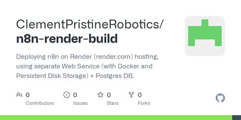 Github Clementpristinerobotics N N Render Build Deploying N N On