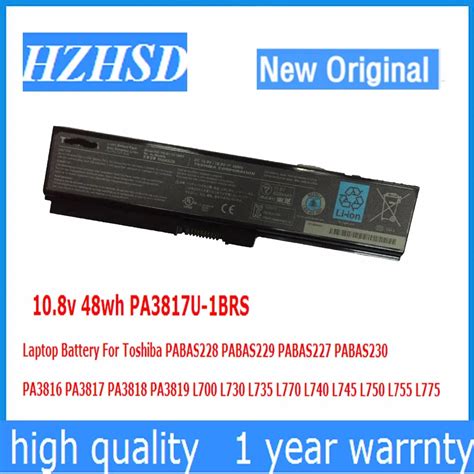 10.8v 48wh Pa3817u-1brs New Origin Laptop Batteryfortoshiba Pabas228 ...