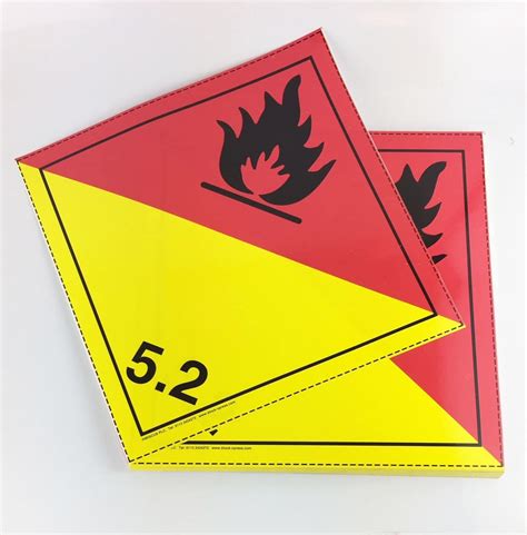 Class 5 2 Organic Peroxide Placard 200mm X 200mm Uk Transport Only