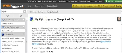The Last Attempt To Update CPanel WHM Was Blocked