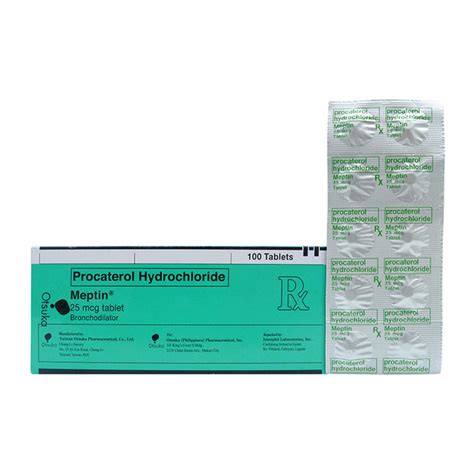 Meptin Procaterol Hydrochloride 25mcg Tablet 1s Price In The