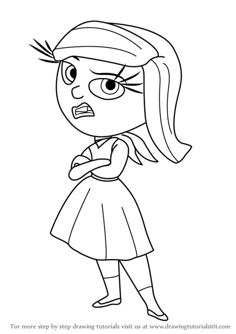How To Draw Disgust From Inside Out Inside Out Step By Step