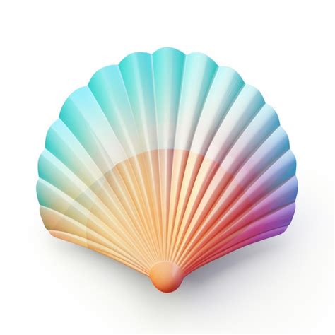 Premium Ai Image Minimal Sea Shell In Prisma Geometric Shape On White