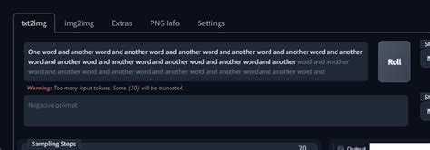 Warning Too Many Input Tokens Some Way To Increase The Limit · Issue 975 · Automatic1111