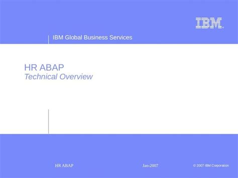 PPT HR ABAP Technical Overview DOKUMEN TIPS