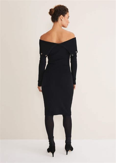 Mirelle Bodycon Bardot Midi Dress