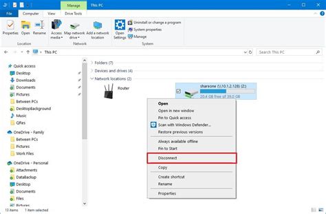 how to remove network drive on windows 10 pureinfotech