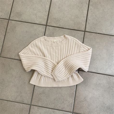 La Hearts By Pacsun Womens White And Cream Jumper Depop