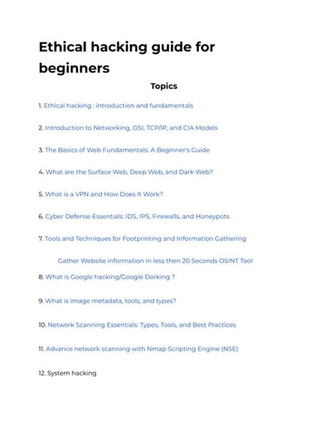 Ethical Hacking And Bug Hunting Guide For Beginnerspdf