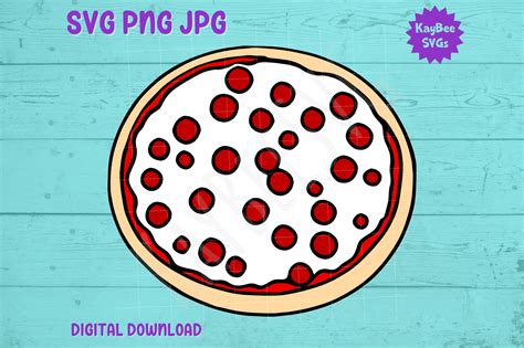 Whole Pepperoni Pizza Svg Png  Graphic By Kaybeesvgs · Creative Fabrica