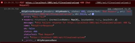 C Unable To File Upload From Angular 8 To Core 22 Stack