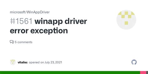 Winapp Driver Error Exception Issue Microsoft WinAppDriver GitHub