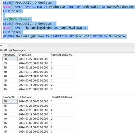How Window Clause Is Used In Microsoft Sql Server 2022 Joshua Decker