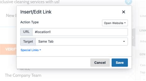 creating anchor links mc professional
