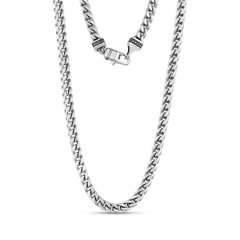 5mm Stainless Steel Round Franco Link Chain Necklace The Steel Shop