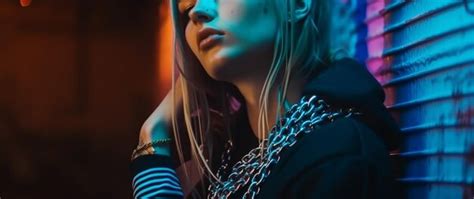 premium photo portrait of a girl in a chain generative ai