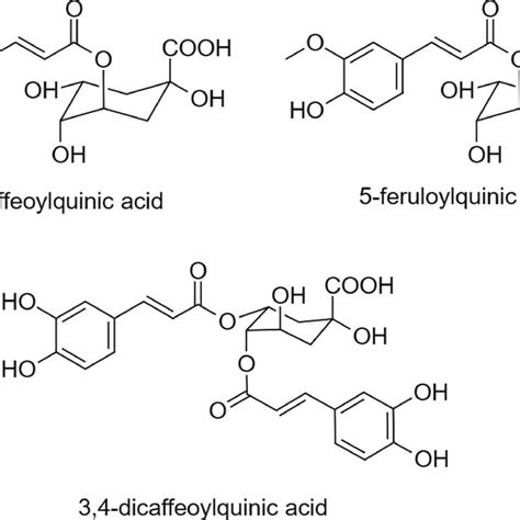 Chemical Structures Of 5 Caffeoylquinic Acid 5 Feruloylquinic Acid