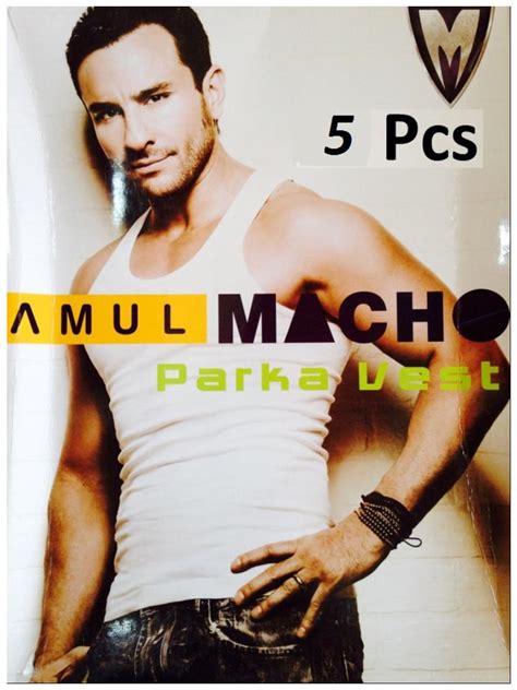 Buy Amul Macho Pack Of 5 Sleeveless Round Neck Men Vest White Online