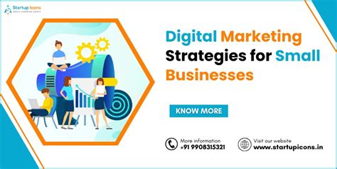 Digital Marketing Strategies For Small Businesses Startup Icons