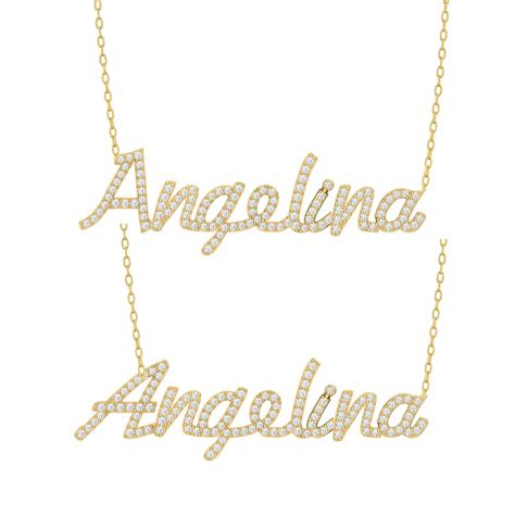 New Layla Name Script Pendant Necklace Solid 14k Yellow Gold Real Si