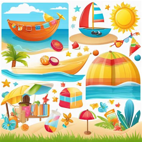 Summer Clipart Fun Filled Summer Activities In The Sun