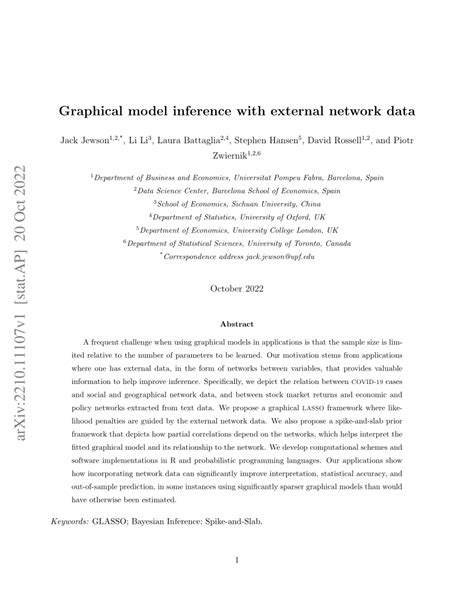 pdf graphical model inference with external network data