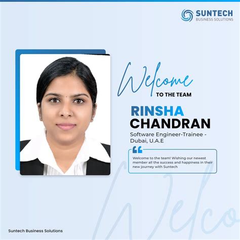 Suntech Business Solutions On Linkedin Newjoinee Career