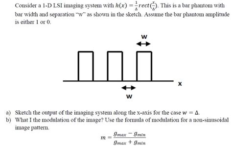 Solved Consider A 1 D LSI Imaging System With Chegg Com