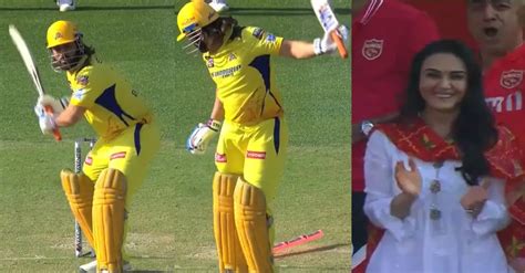 Ipl 2024 Watch Preity Zintas Reaction On Ms Dhonis Golden Duck