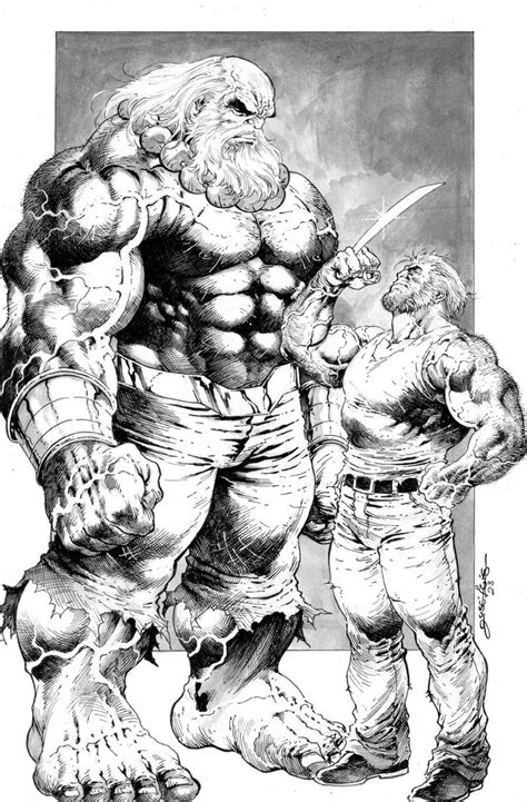 Hulk Maestro Vs Old Man Loganwolverine By José Luís Personnages New