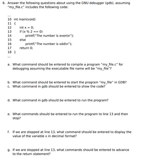 Solved Answer The Following Questions About Using The Gnu