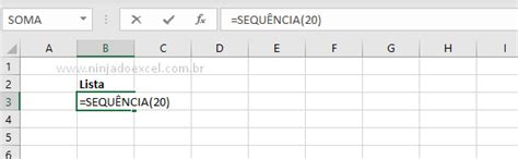 Conheça A Função Sequência No Excel Ninja Do Excel