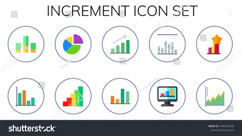 Increment Icon Set 10 Flat Increment Stock Vector Royalty Free 1696766338 Shutterstock