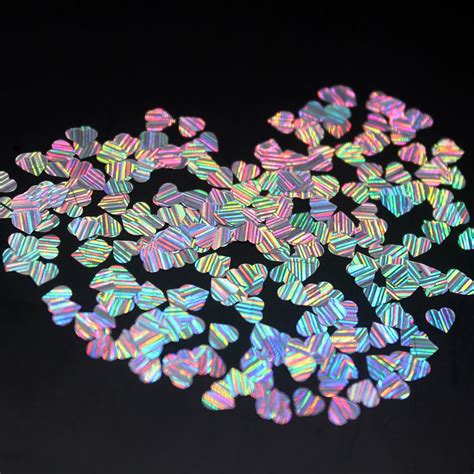 Lentejuelas ultrafinas de corazón brillante para decoración de uñas