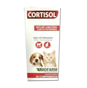 Anti inflamatório Cortisol mg c comprimidos Pet BemViver