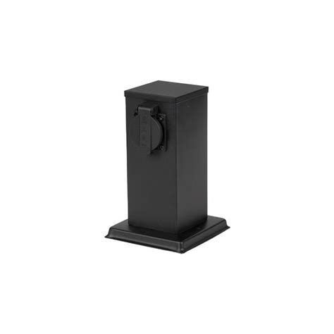 ONTARIO Outdoor Socket Column Double IP Black Cm PerfectLights