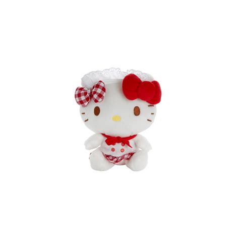 산리오 헬로 키티 7인치 깅엄 카페 시리즈 플러시 Sanrio KREAM