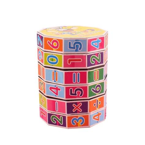 Math Cubes Manipulatives Cylindrical Numbers Counting Puzzle Learning