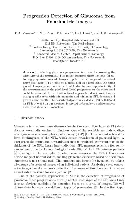 Pdf Progression Detection Of Glaucoma From Polarimetric Images