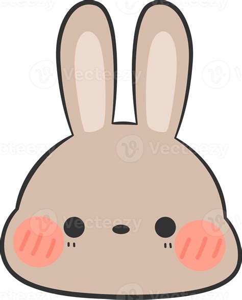 Cute Rabbit Head Cartoon Element 10792541 Png