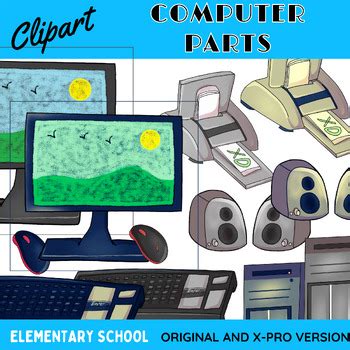 Clipart Computer Parts By ELM Stem Resources TPT