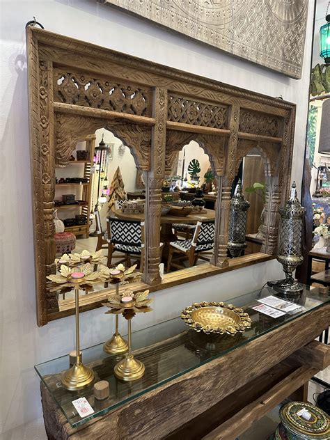Pre Order 3 Block Jharokha Mirror Teak Talk