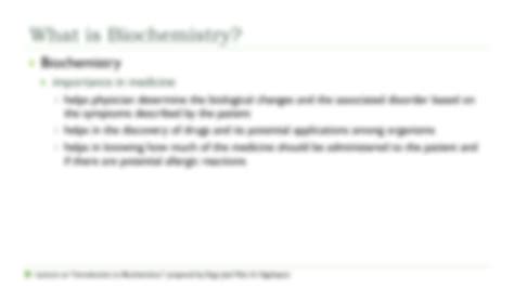 Solution Lecture 1 1 What Is Biochemistry Studypool