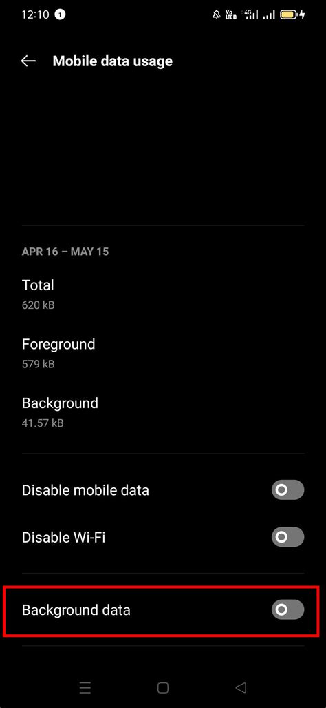Background Service Is Not Working If Background Data Usage Disabled